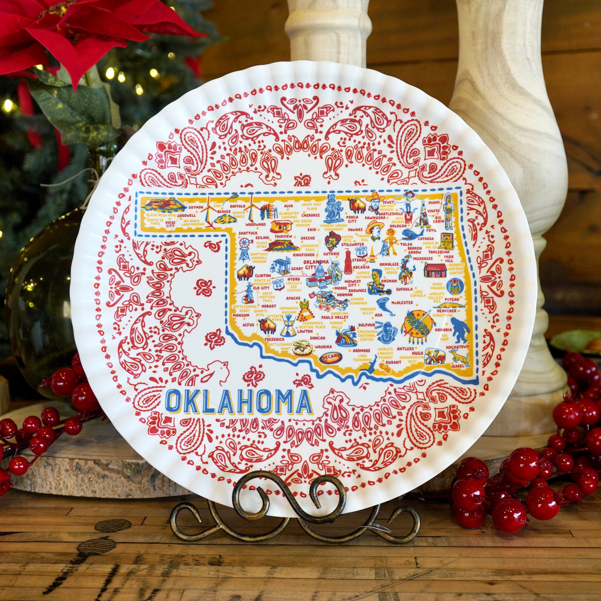 Oklahoma Plate – Boxcar Woody Stockyards City