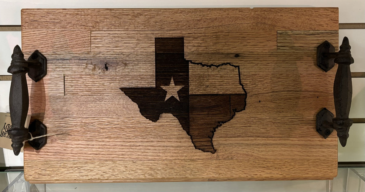 Engraved Cargo Serving Tray | Texas State – Boxcar Woody Stockyards City
