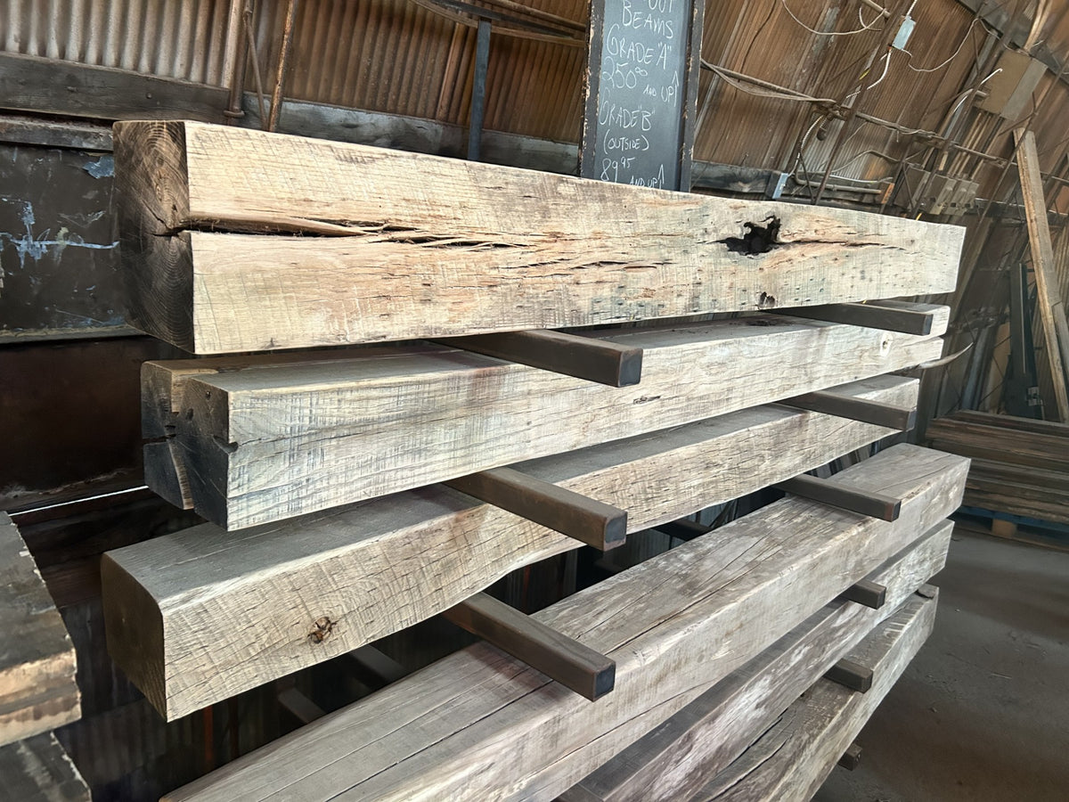 Sanded Rough Cut Beams – Boxcar Woody Stockyards City