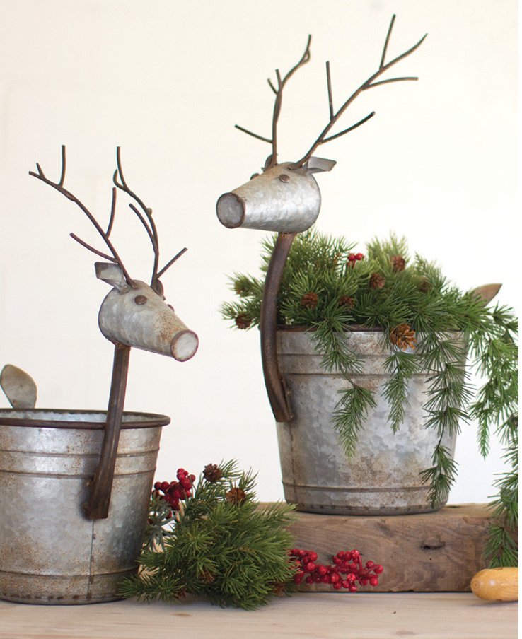 Galvanized Reindeer Planter – Boxcar Woody Stockyards City