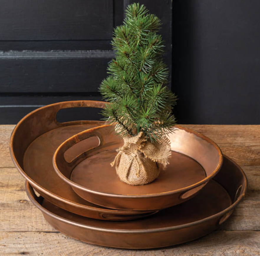 Round Copper Tray – Boxcar Woody Stockyards City